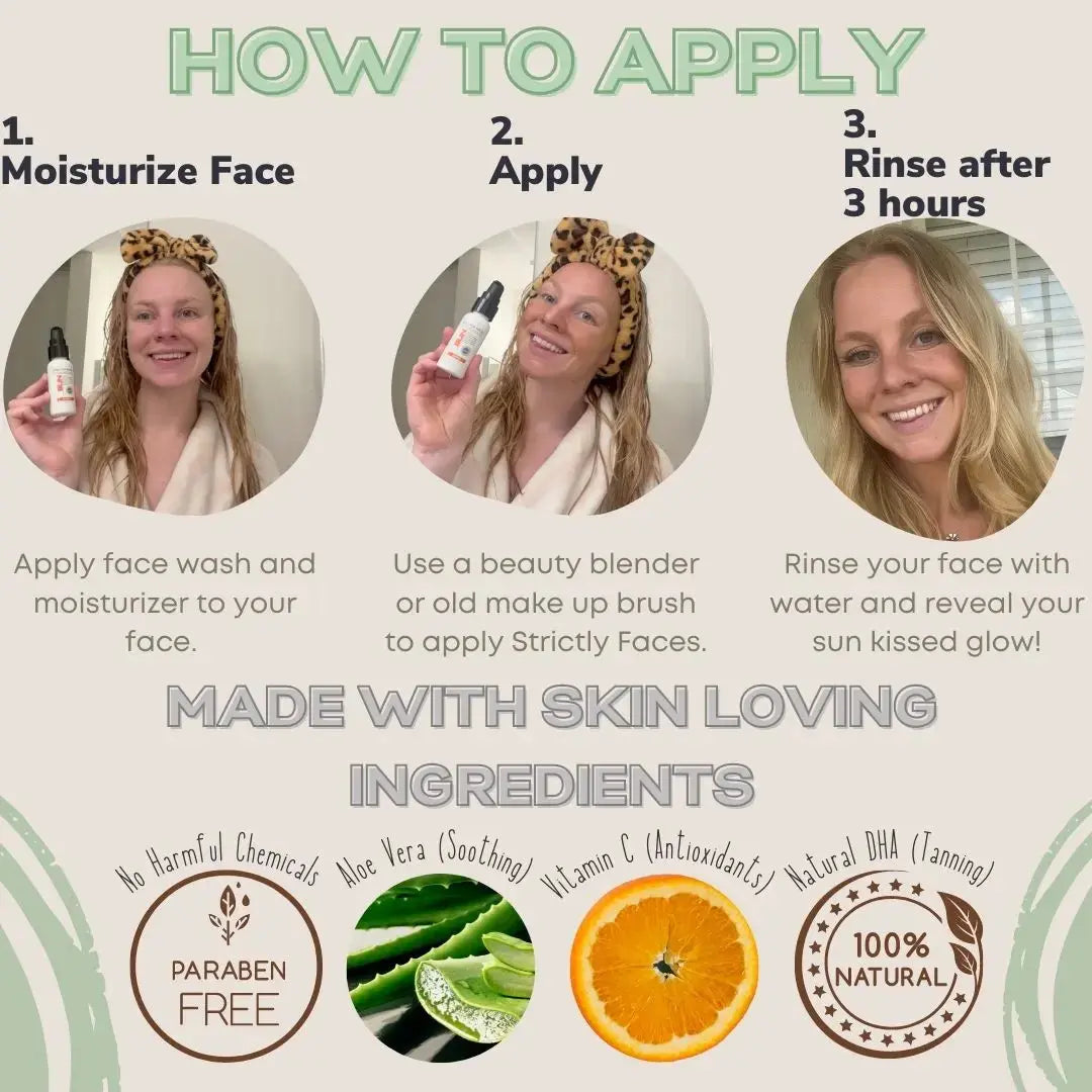 Facial Tanner Dark Strictly Faces: A Natural Sunless Tanning Lotion | Sun Laboratories by Giesee