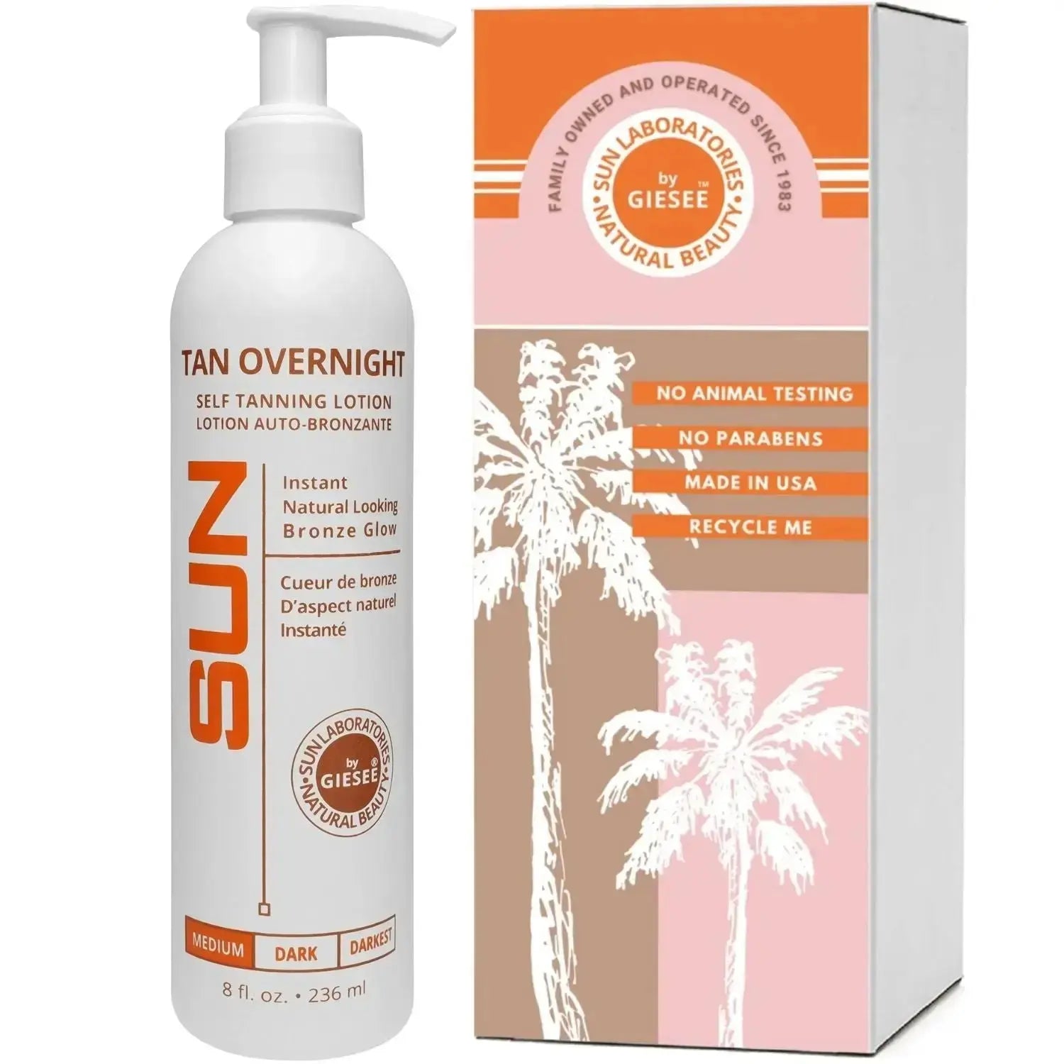 Tan Overnight Self Tanning Lotion Medium - 8oz | Sun Laboratories – Sun ...