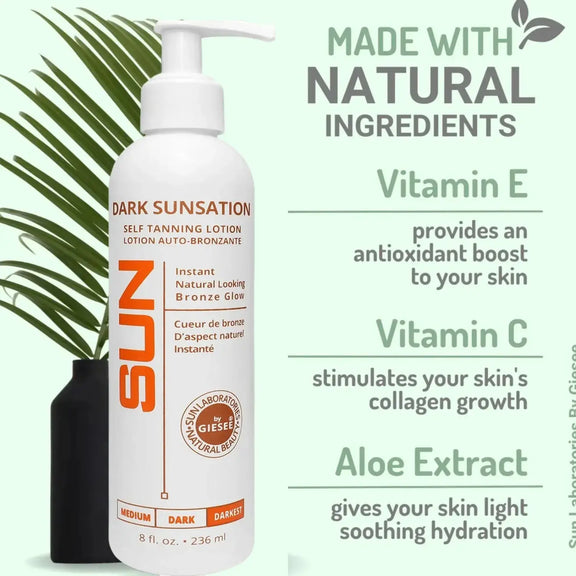 Giesee Sun Tanning Products 8oz Dark Sunsation Best Tanning Lotion Set ...