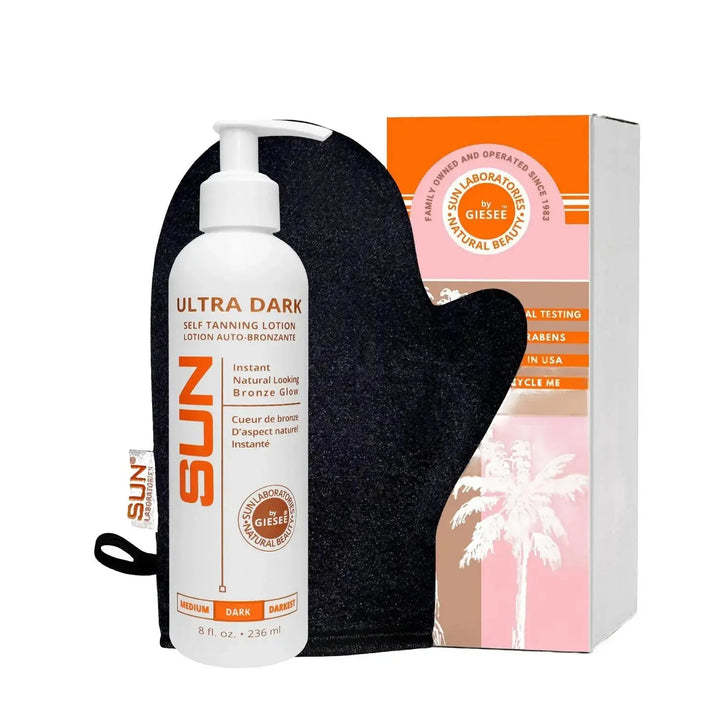 Ultra Dark Self Tanning Lotion 8oz with Tanning Mitt | Sun Laboratories ...